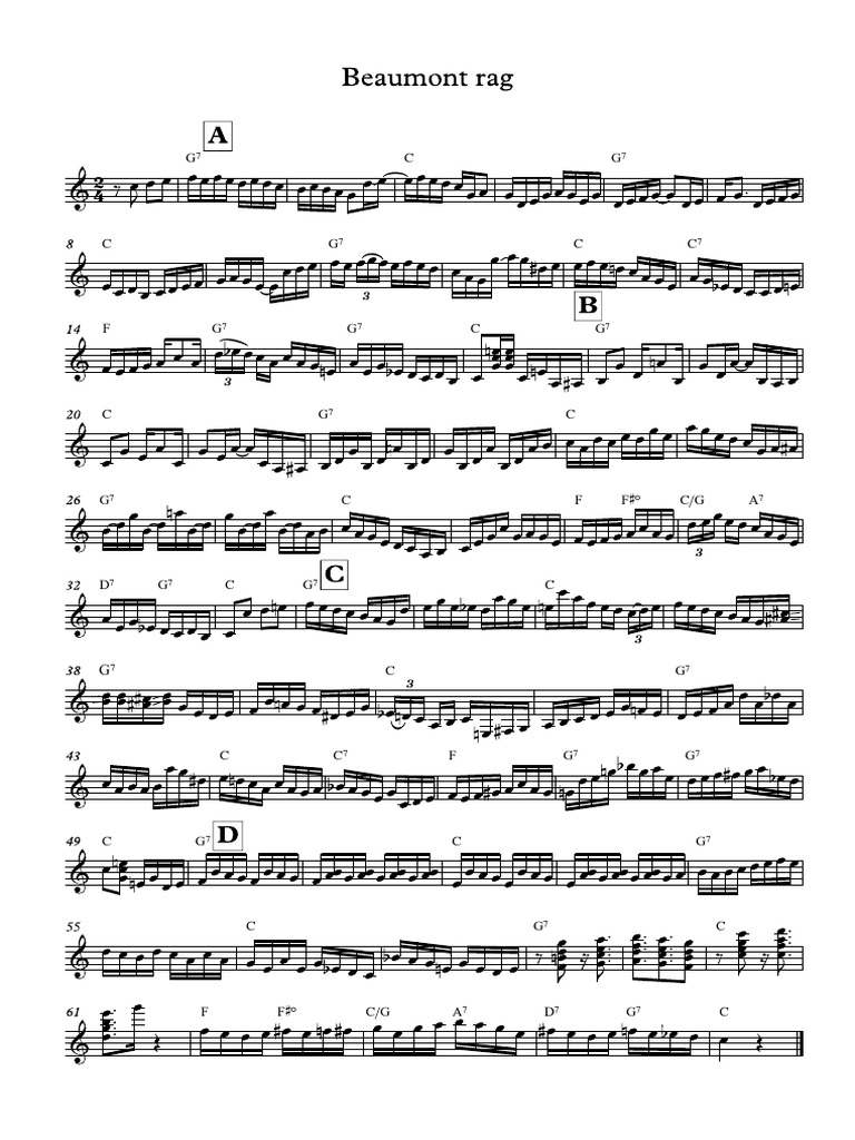 Beaumont Rag Version Edgardo | PDF