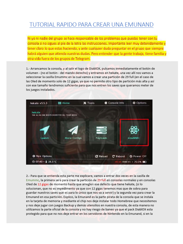 Guia Rapida para Crear Una EmuNAND | PDF | Informática
