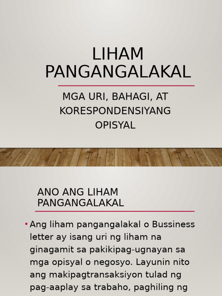 Liham Pangangalakal | PDF