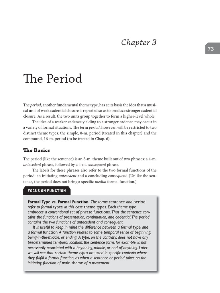 Period - William E. Caplin. Analyzing Classical Form. An Approach For The Classroom. 2013 | PDF