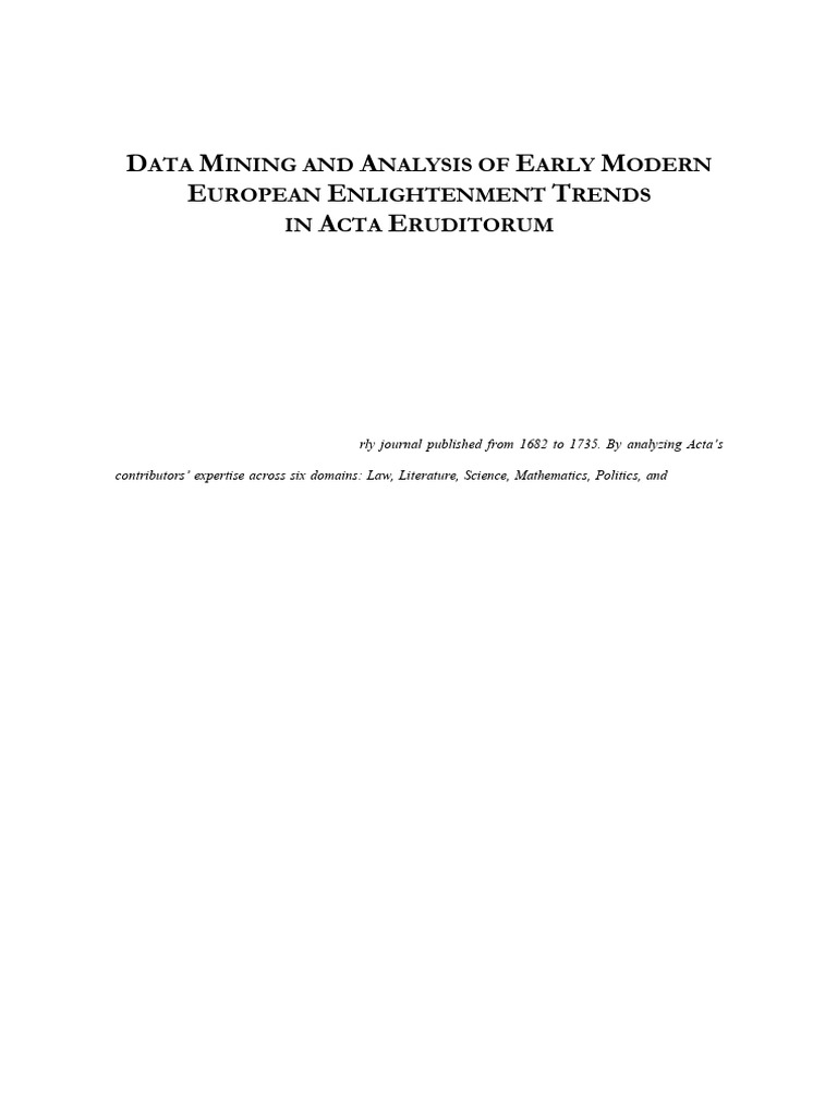 Data Mining and Analysis of Early Modern European Enlightenment Trends ...