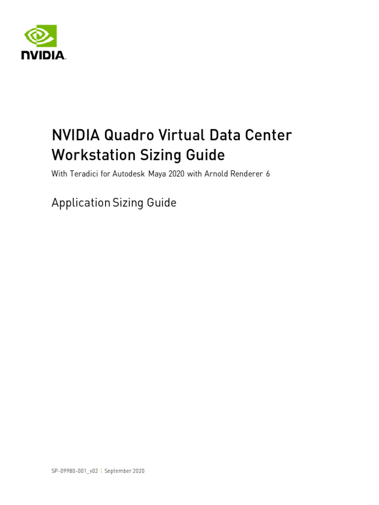 Application-Sizing-Guide-Quadro-Virtual-Data-Center-Workstation-Autodesk-Maya | PDF | Graphics ...