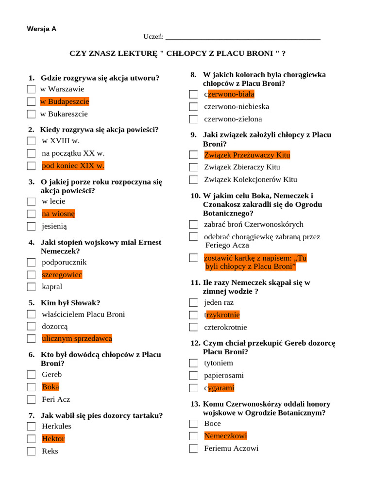 Chlopcy Z Placu Broni A | PDF