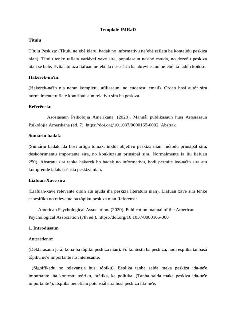 Template IMRaD 2025 | PDF