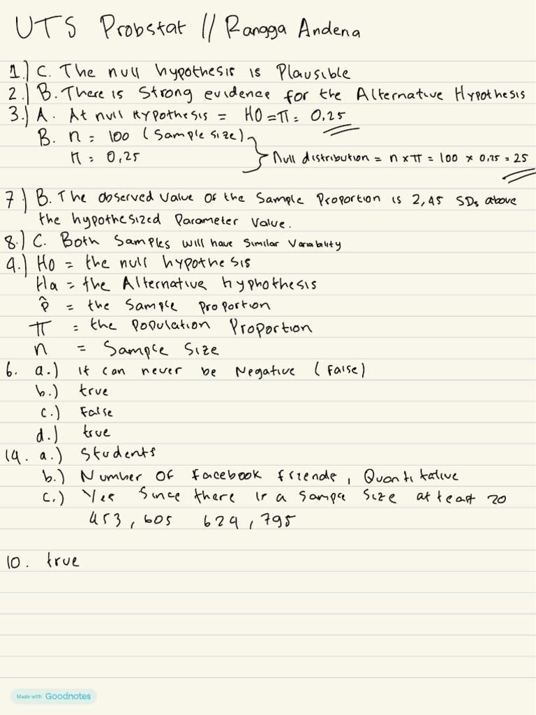 Ranggaanderia Uts Probstat | PDF