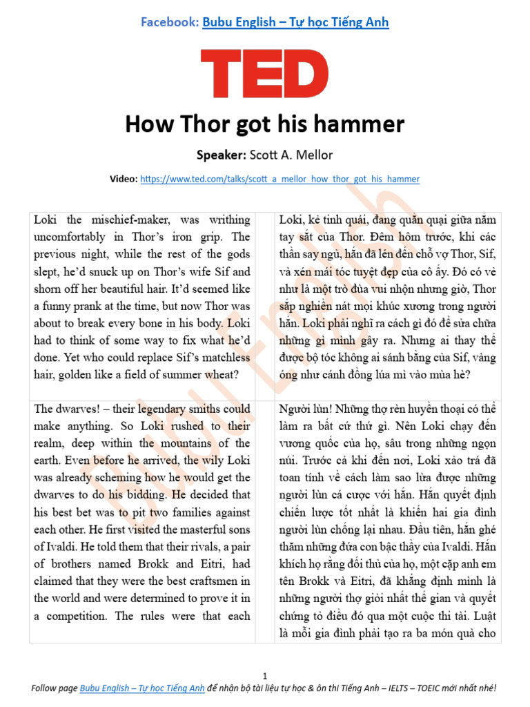How Thor Got His Hammer | PDF