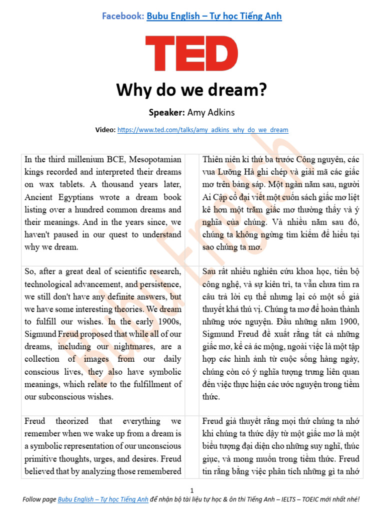 Why Do We Dream | PDF
