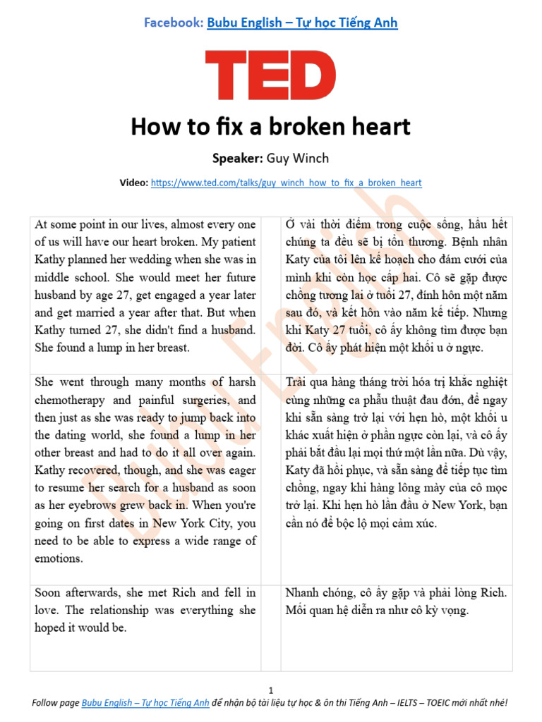 How To Fix A Broken Heart | PDF