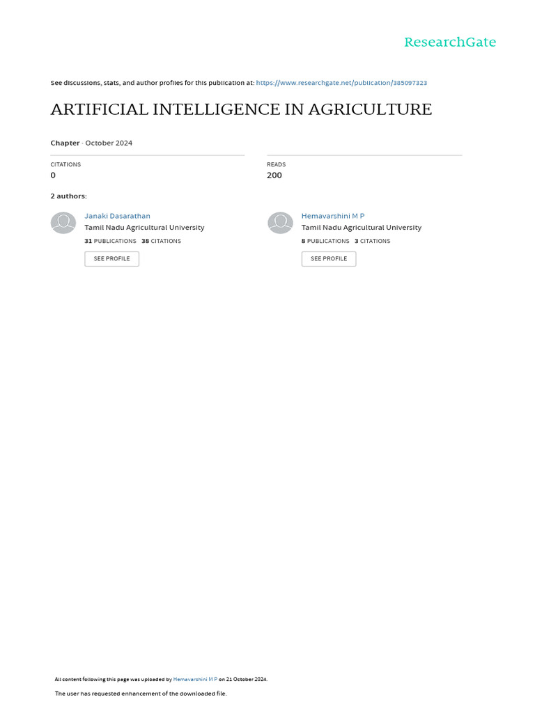 Artificialintelligenceinagriculture Pages | PDF | Soil | Artificial ...