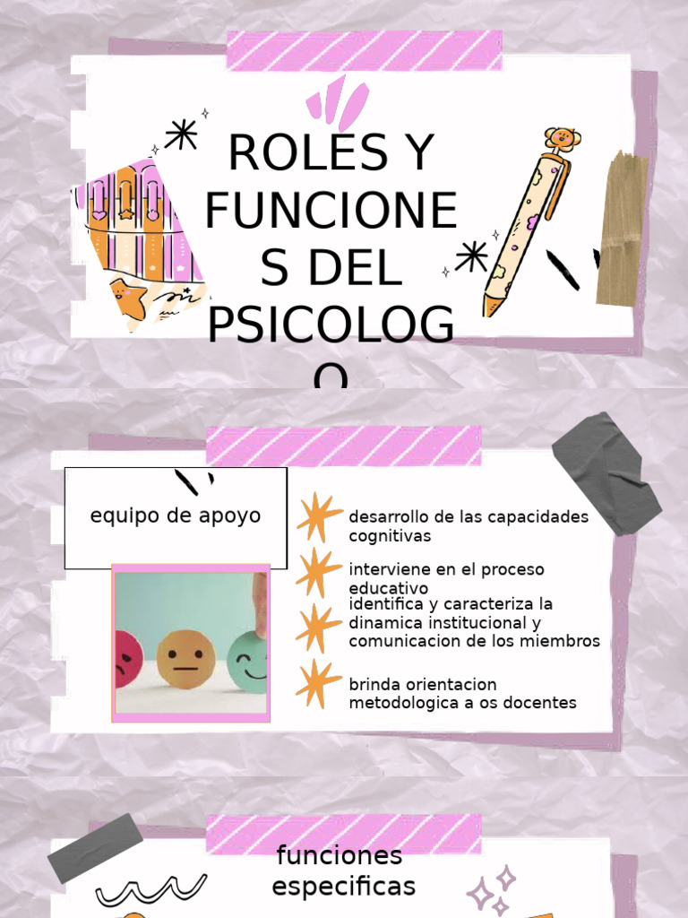 Roles Y Funciones Del Psicologo Pdf
