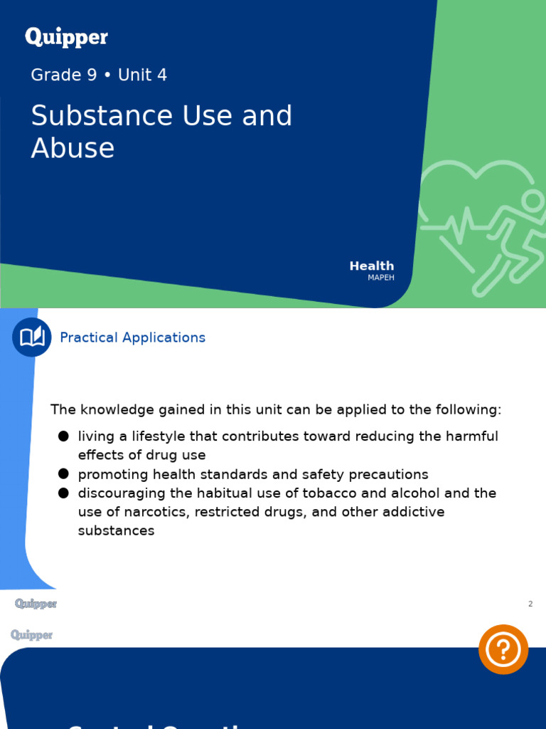Substance Use, Abuse, Misuse, and Dependence PS | PDF | Substance Abuse | Substance Dependence