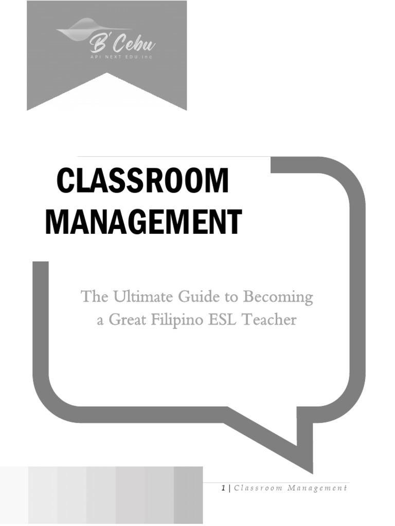 Module 1 Classroom Management Pdf Learning English As A Second Or 0952