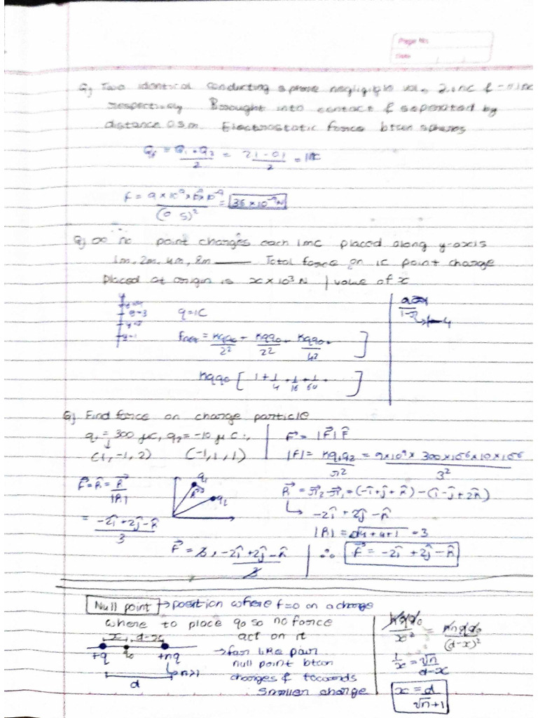 Electric Potential Handwritten Notes | PDF