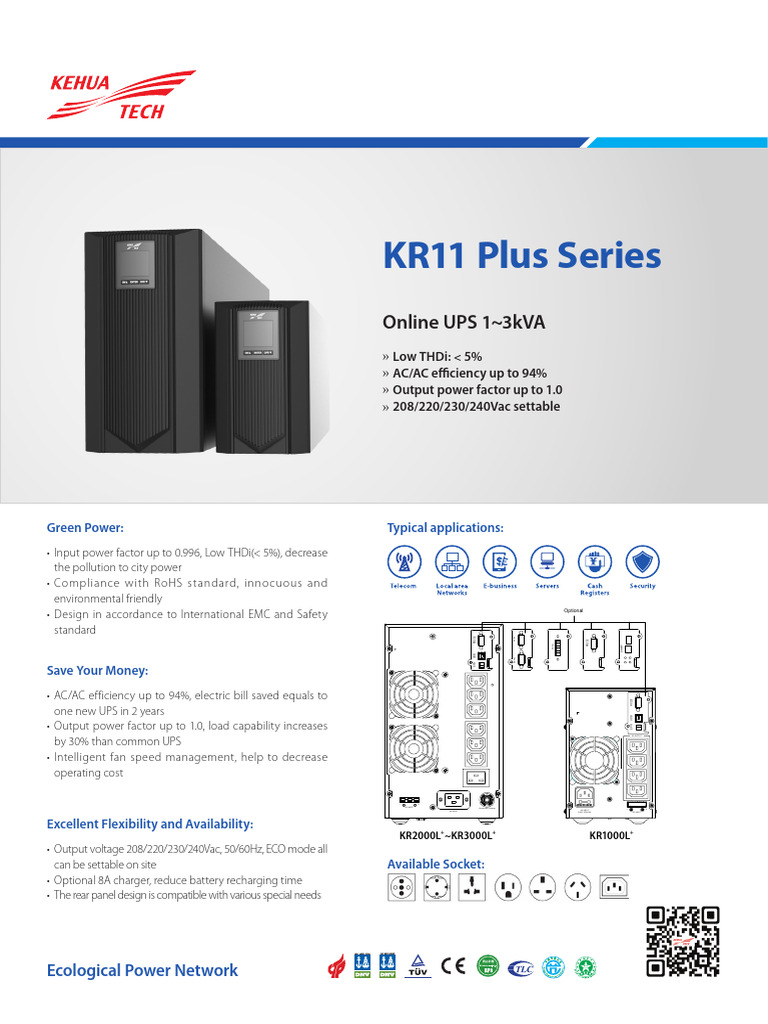 Kehua UPS KR + 2kva 3kva 220v | PDF