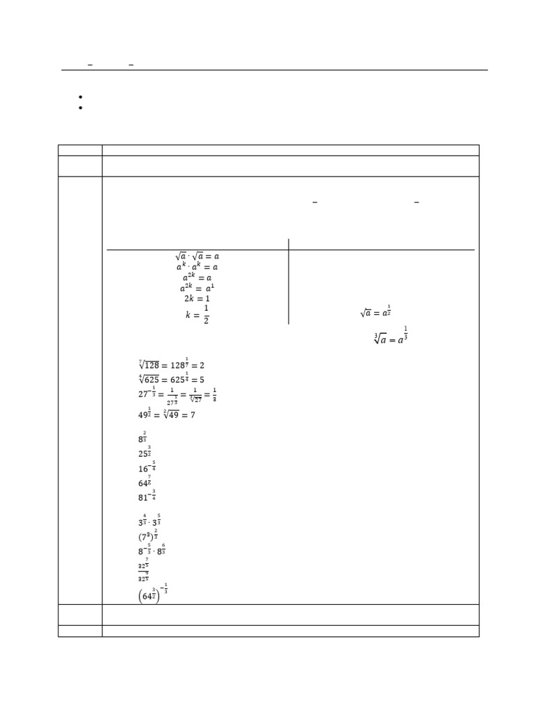 Unit 9 Lesson 1 - Rational Exponents | PDF | Exponentiation | Square Root