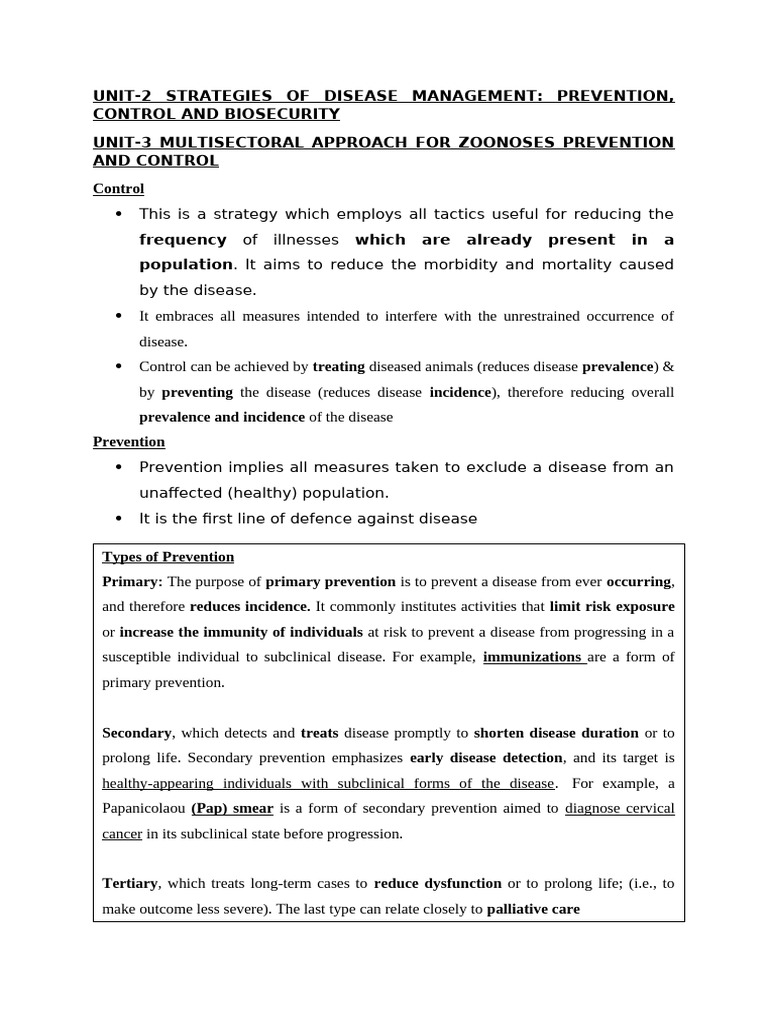 Disease Management Strategies Overview | PDF | Eradication Of ...