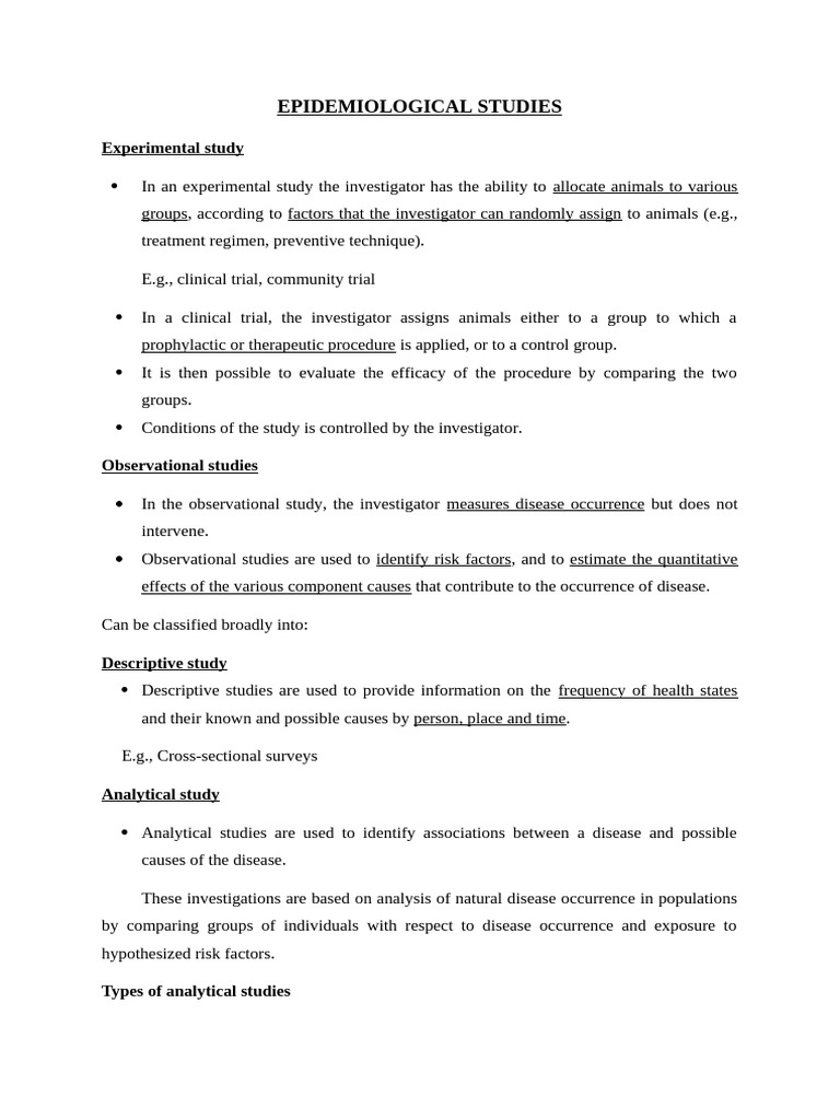 Observational Studies Epidemiology | PDF | Cohort Study | Epidemiology