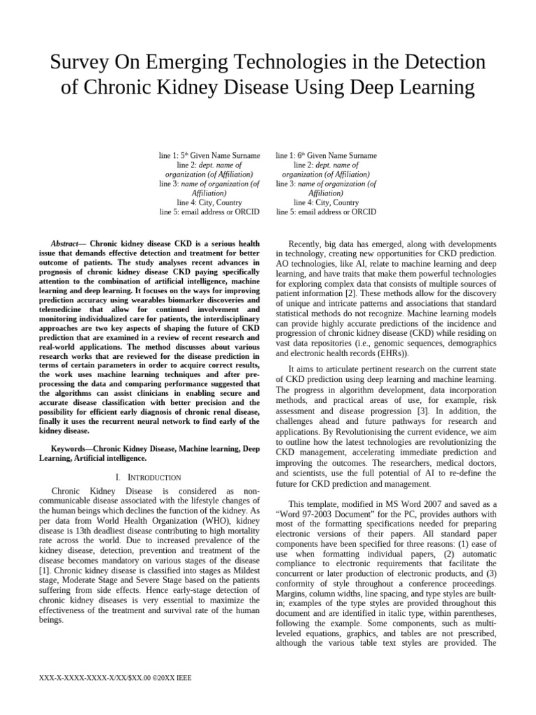 IEEE CKD Paper | PDF | Chronic Kidney Disease | Machine Learning