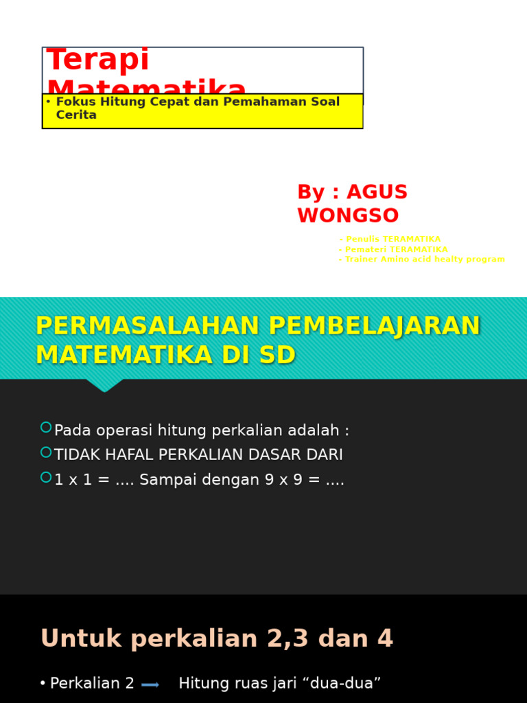 Metode Perkalian Dasar untuk SD | PDF