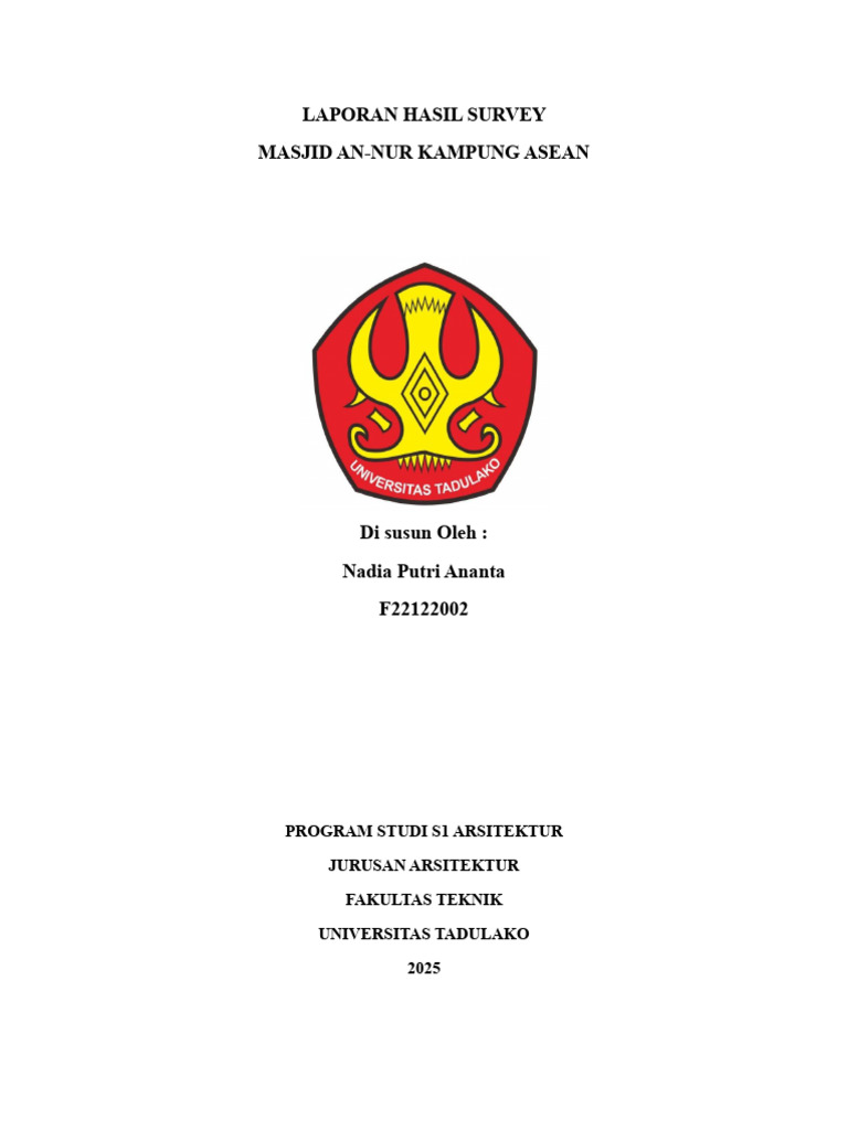 MASJID AN-NUR - MANTIKULORE - NADIA PUTRI ANANTA - F22122002.docx Fikss | PDF