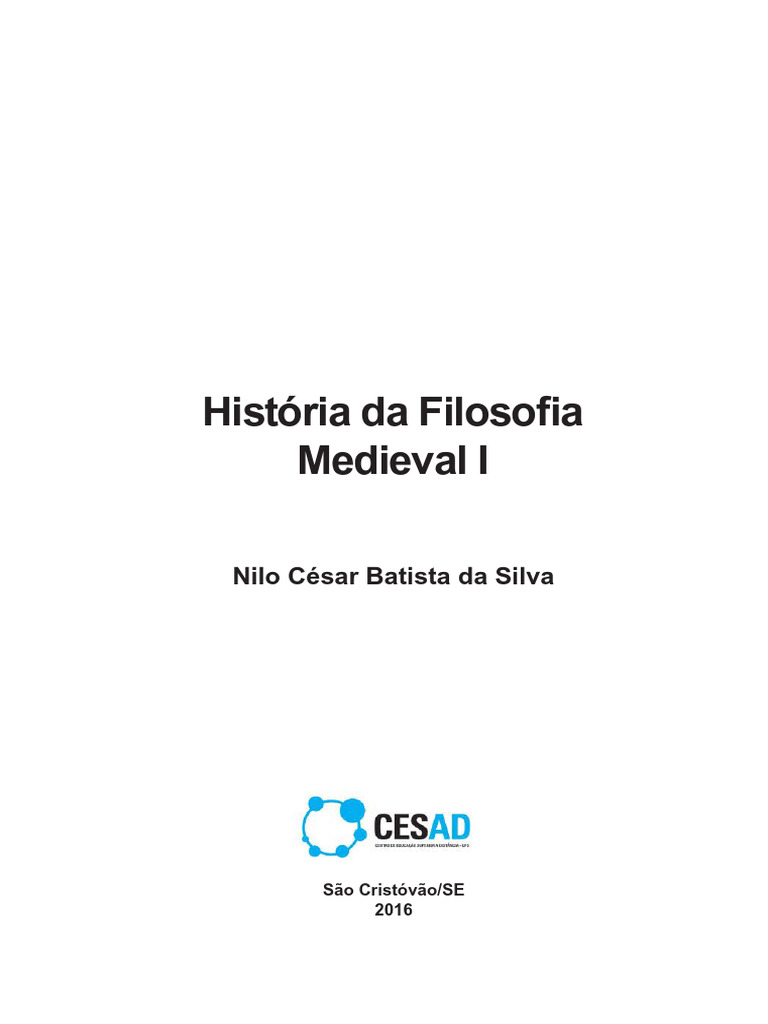 Nilo César - História Da Filosofia Medieval | PDF | Gnosticismo | Filosofia Medieval