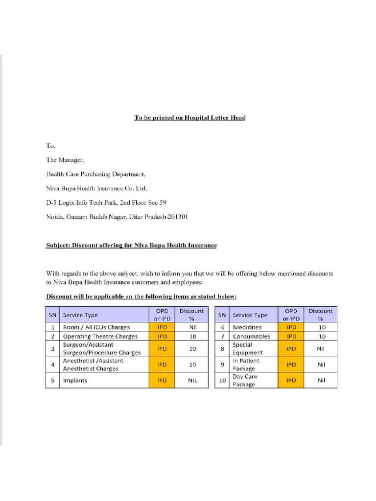discount letter 1 | PDF