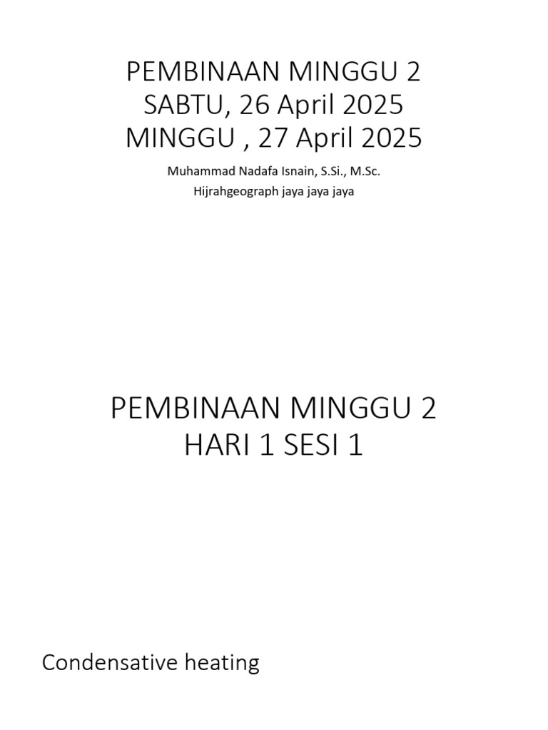Pembinaan Minggu 2 | PDF