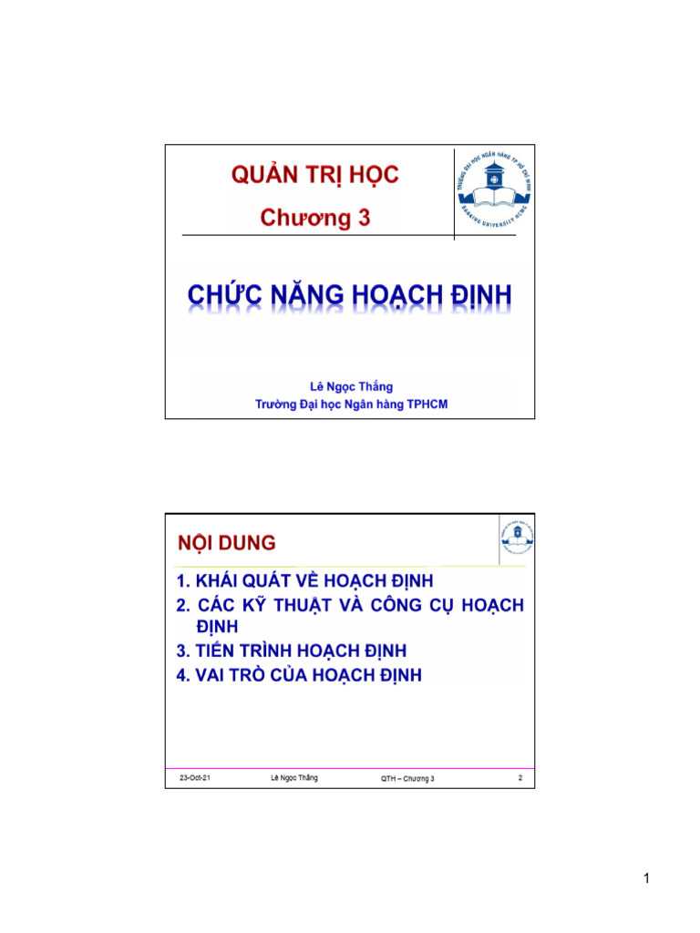 2021-2022.HK1.QTH - CLC. Ch3 Hoach Dinh | PDF