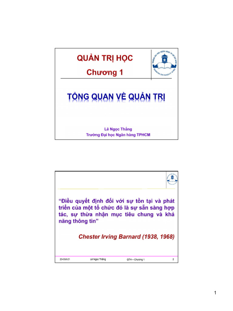 2021-2022.HK1.QTH - CLC. Ch1. Tong Quan | PDF