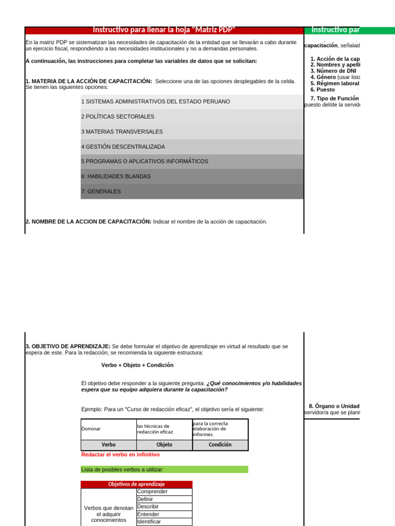 1.2 Matriz PDP 2025 para Gobiernos Locales de Hasta 20 Servidores Civiles - OK | PDF ...