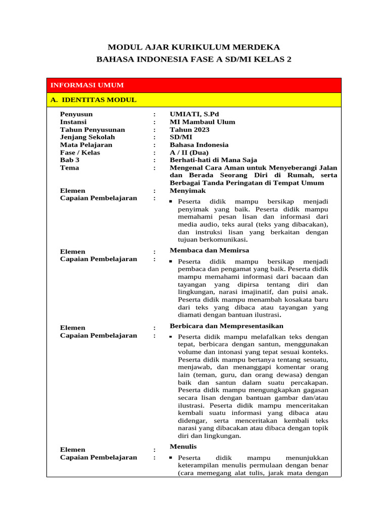 BAB 3 - MA B Indo Kls 2 (Datadikdasmen.com) | PDF