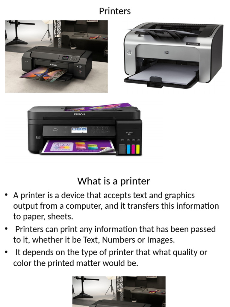 Laser and Inkjet Printers Comparison | PDF | Printer (Computing ...