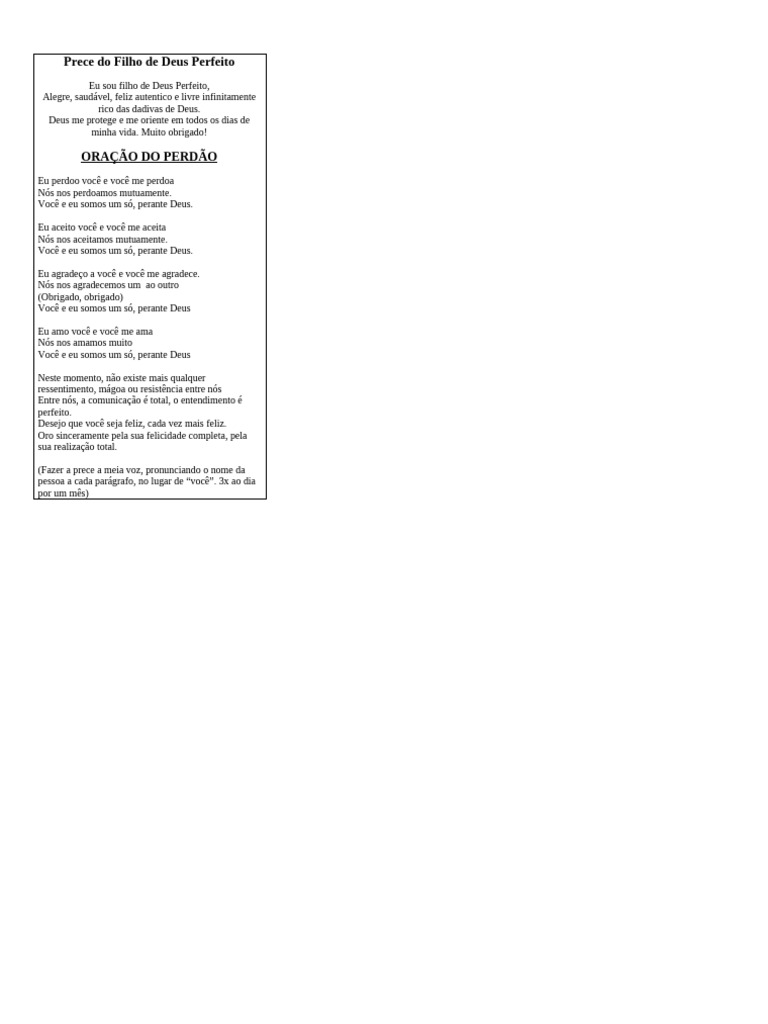 Prece do perdao | PDF
