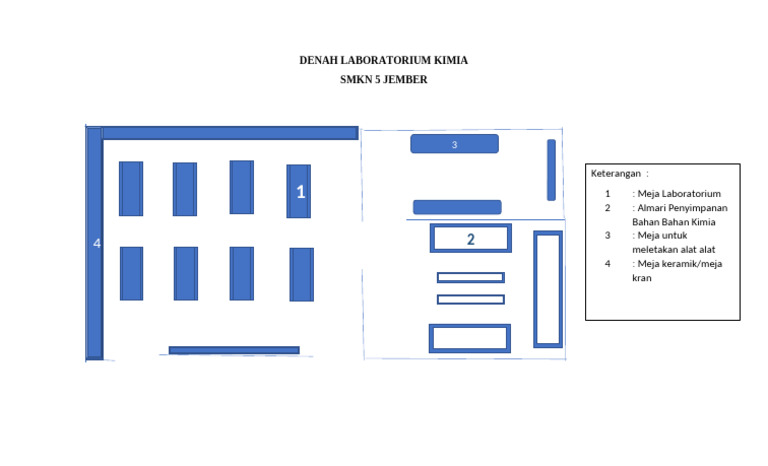 Denah Laboratorium Kimia Word | PDF