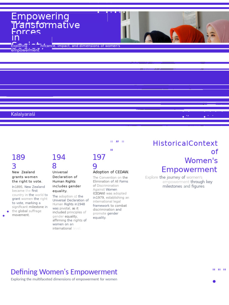 Women's Empowerment: Key Milestones & Impact | PDF | Gender Pay Gap ...
