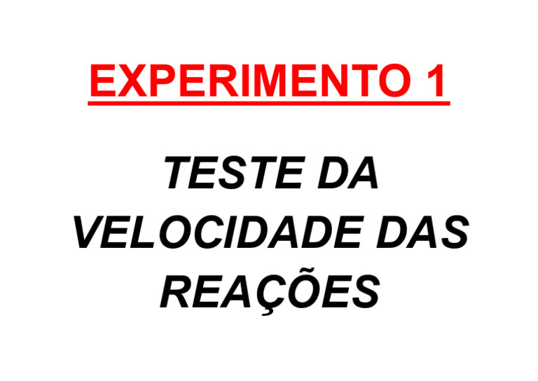 Experimento 1 | PDF