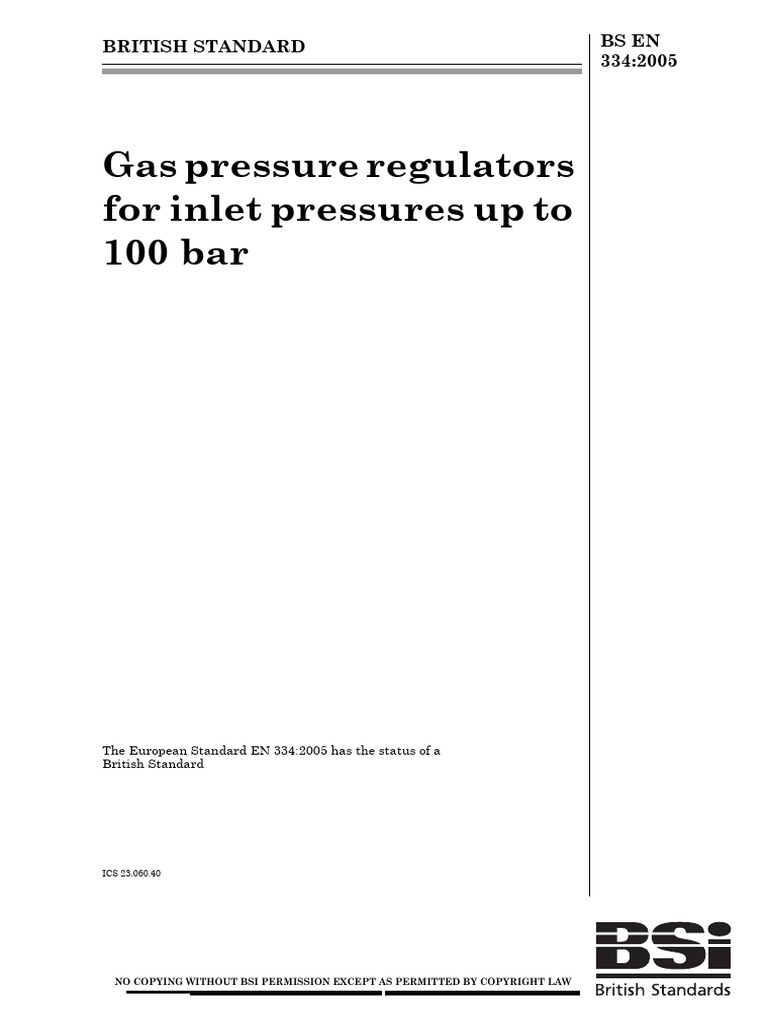 En 334 | PDF | Gases | Gas Technologies