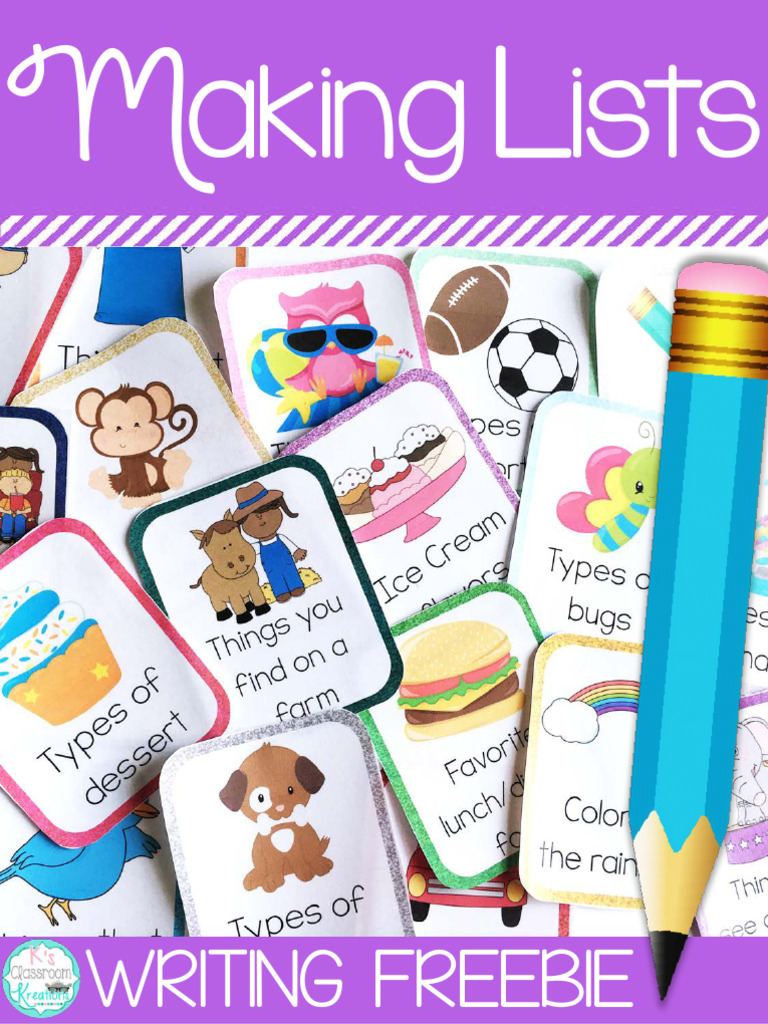 Writing Center Task Card Freebie | PDF | Cuisine | Foods