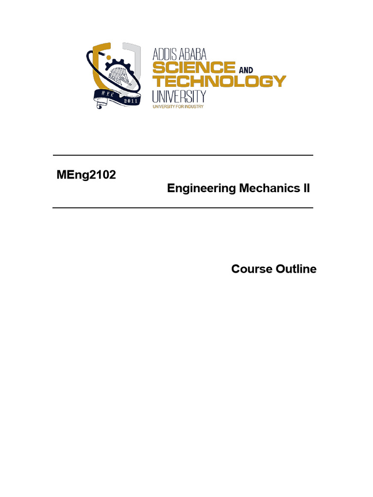 Dynamics Course Outline | PDF | Force | Classical Mechanics