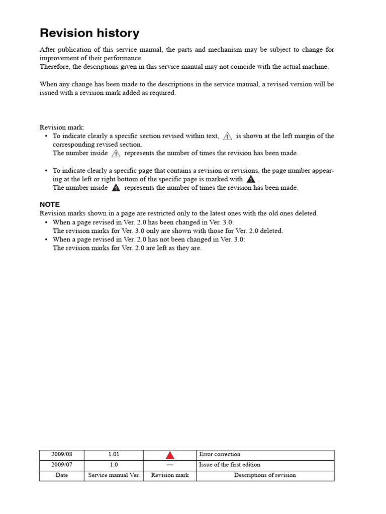 Bizhubc360 C280 C220 Reviced Info DDA0ED-M-FE1 01 | PDF