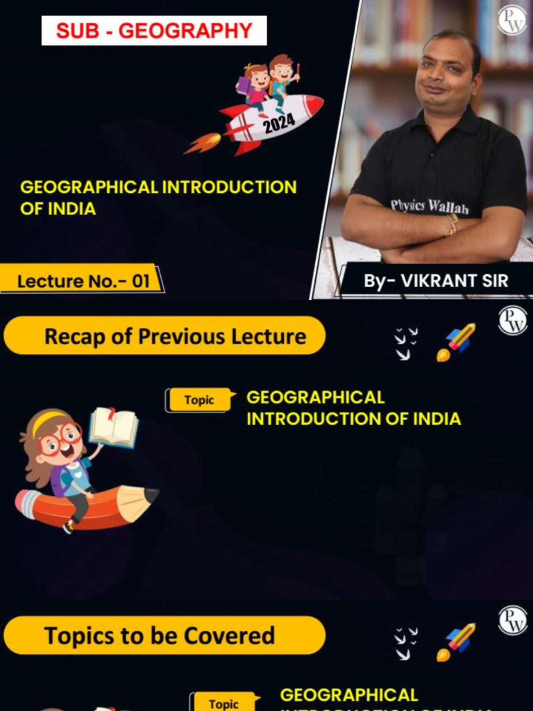 Geographical Introduction of India - Class Notes | PDF