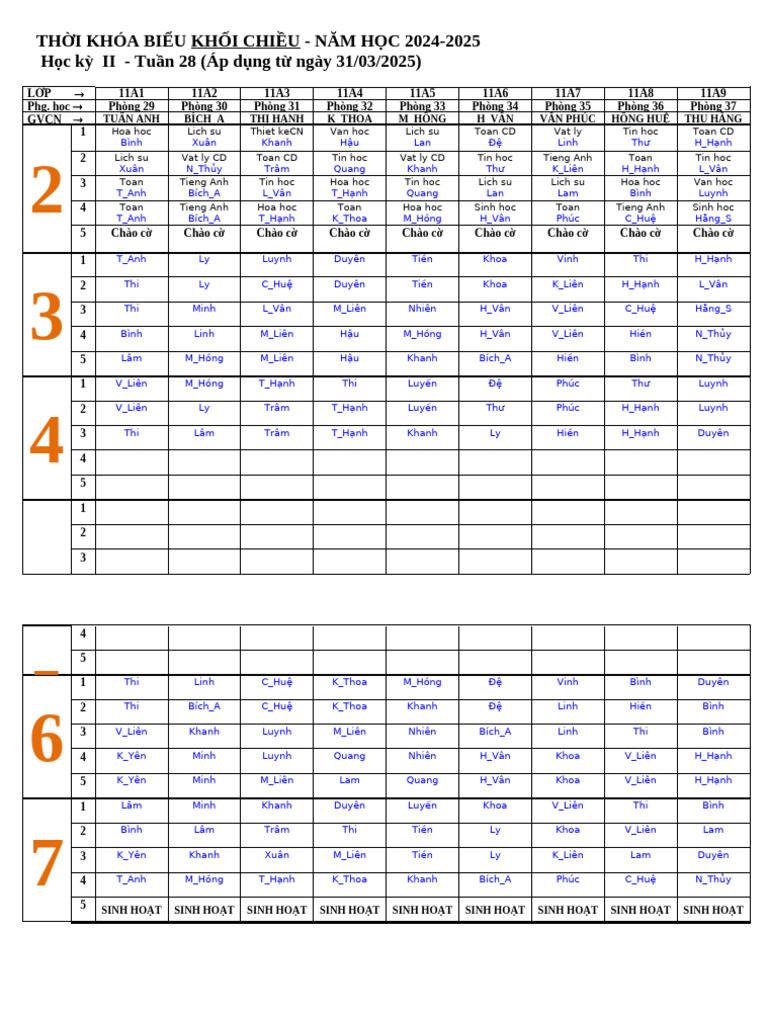 Khoi Chieu Tuan 28 2024-2025 | PDF