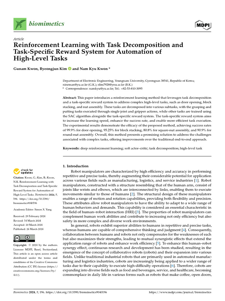 Reinforcement Learning With Ta | PDF | Machine Learning | Applied ...