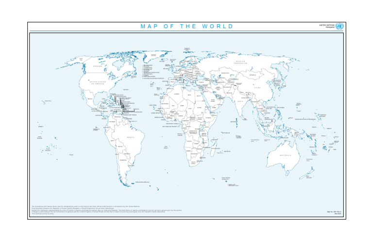 World Map with Country Names and Boundaries | PDF
