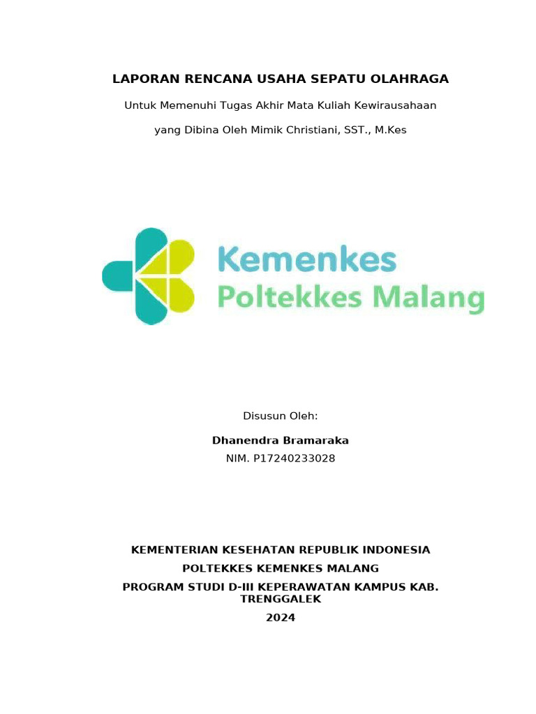 KWU Laporan Rencana Usaha | PDF