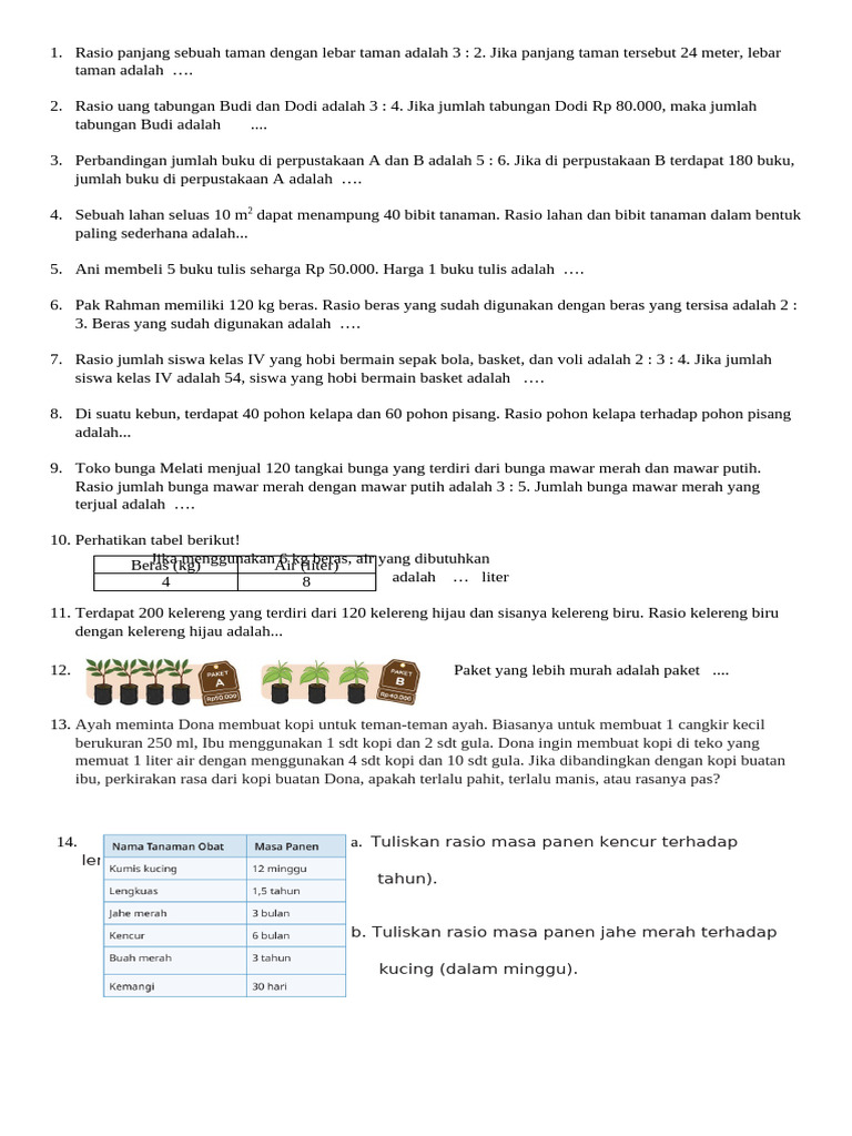 Rasio dan Perbandingan dalam Matematika | PDF