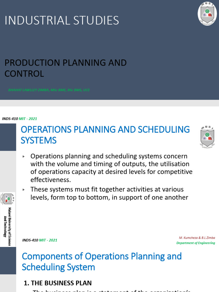 Operations Planning and Scheduling Guide | PDF | Inventory | Scheduling ...