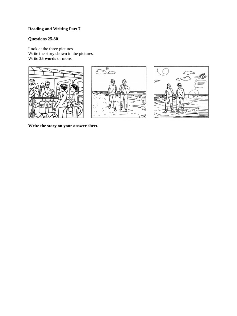 Picture Story Writing Exercise | PDF