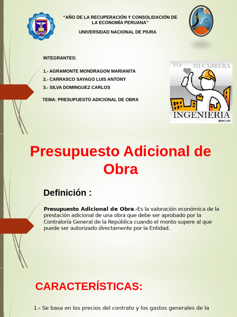 Presupuesto Adicional de Obra | PDF