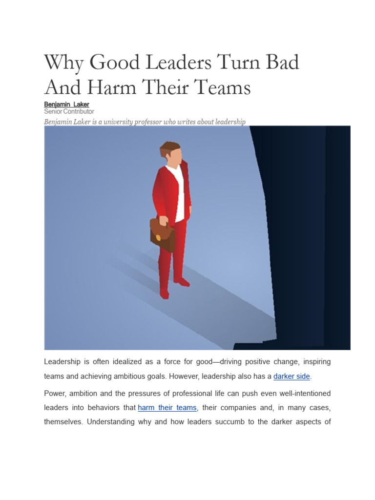 The Dark Side of Leadership Dynamics | PDF | Dark Triad | Leadership
